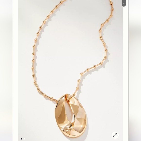 Anthropologie | Jewelry | Anthropologie Beth Ward Studios Gold Bamboo Pendant Necklace Nwt ...
